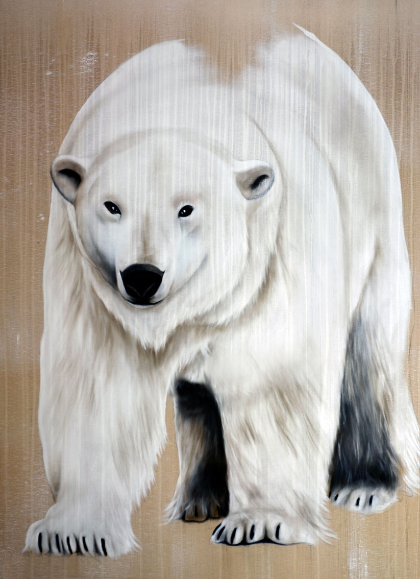 WALKING POLAR BEAR-6 ours-polaire-artiste peintre